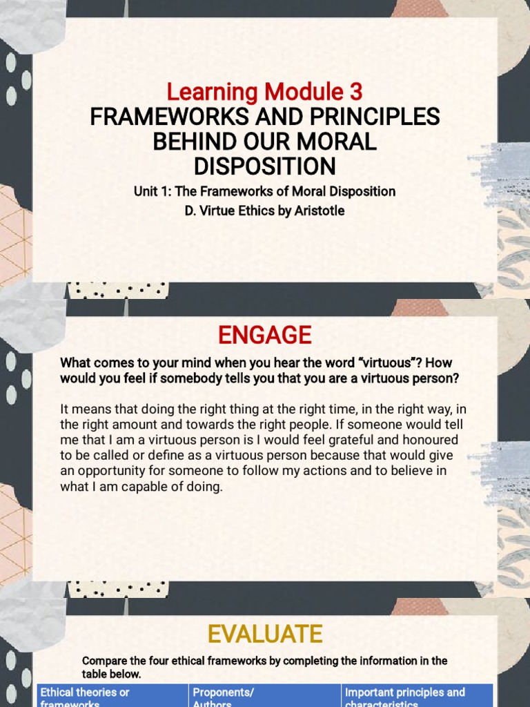 M3 - Unit 1 - D | PDF | Virtue Ethics | Virtue