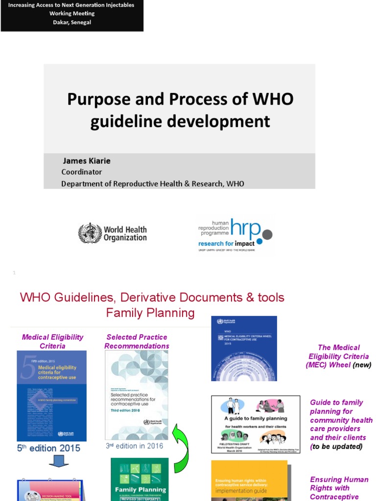 Purpose and Process of WHO Guideline | PDF | World Health Organization ...
