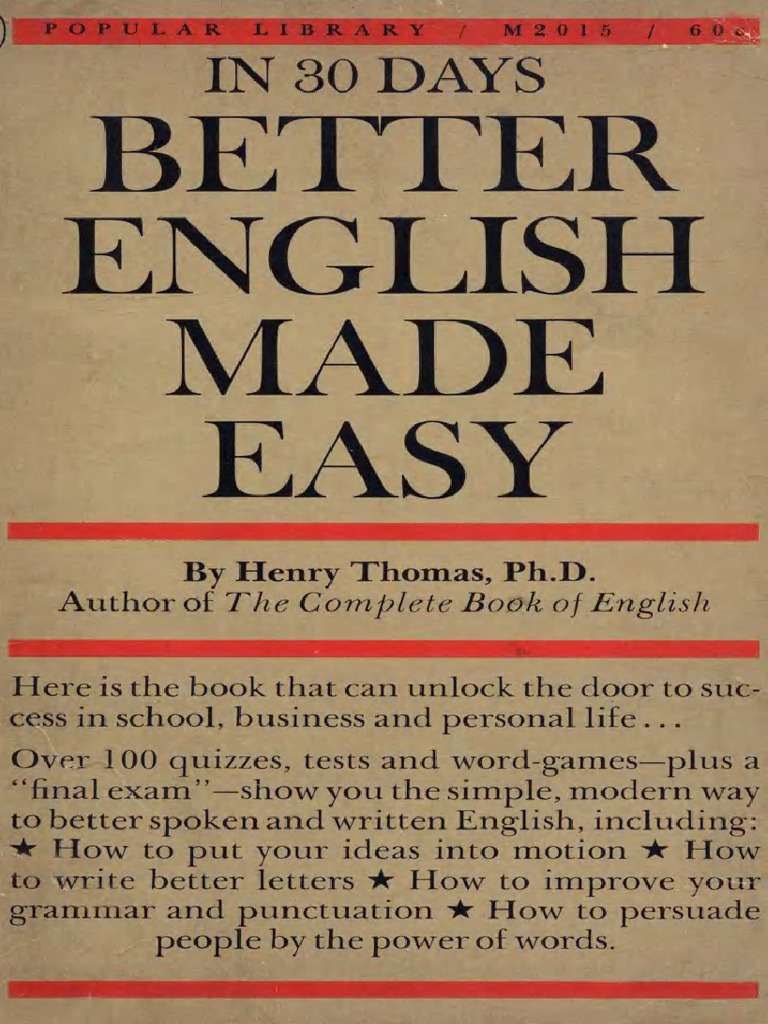 Henry Thomas - Better English Made Easy | PDF