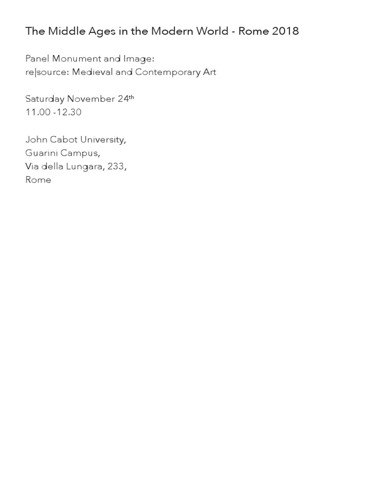 MiCA Booklet Rome 2018 | PDF | The Arts