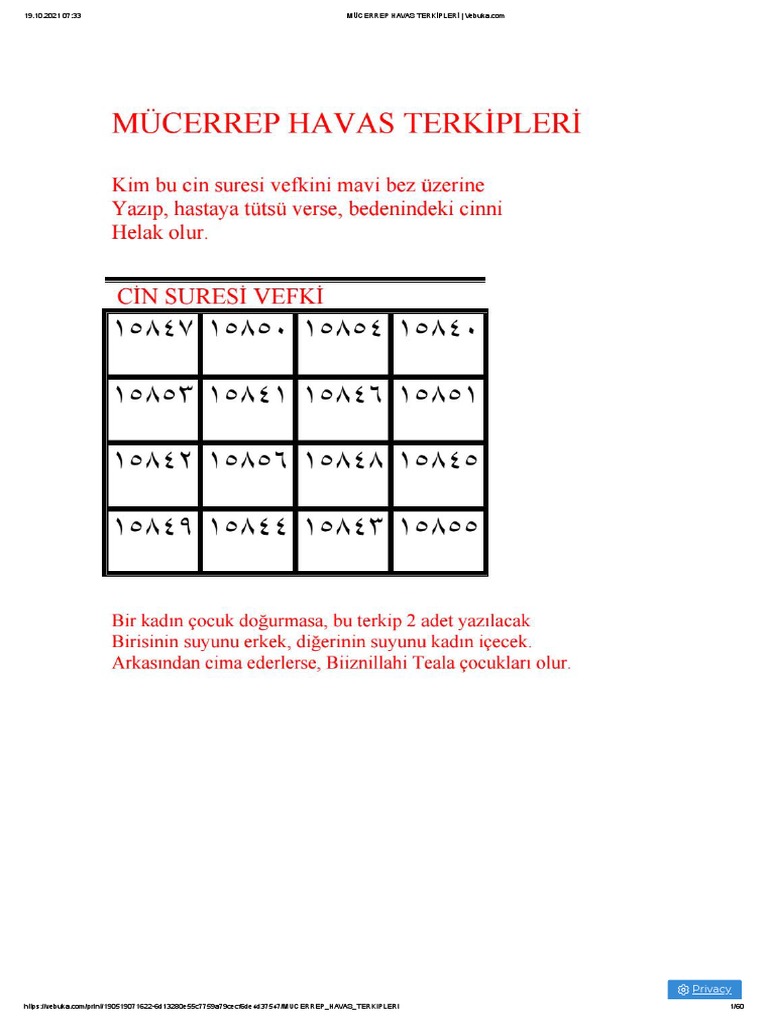 MÜCERREP HAVAS TERKİPLERİ _ Vebuka.com | PDF