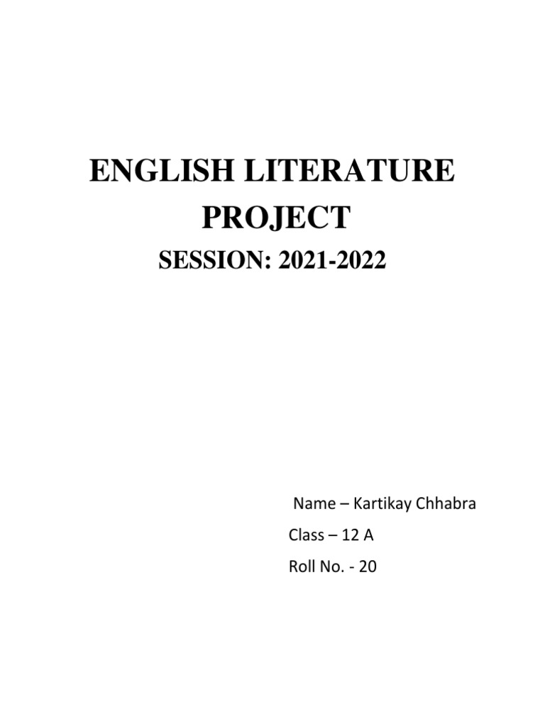 Eng 2 Project FOR ISC CLASS 12 | Download Free PDF | Poetry | Songs