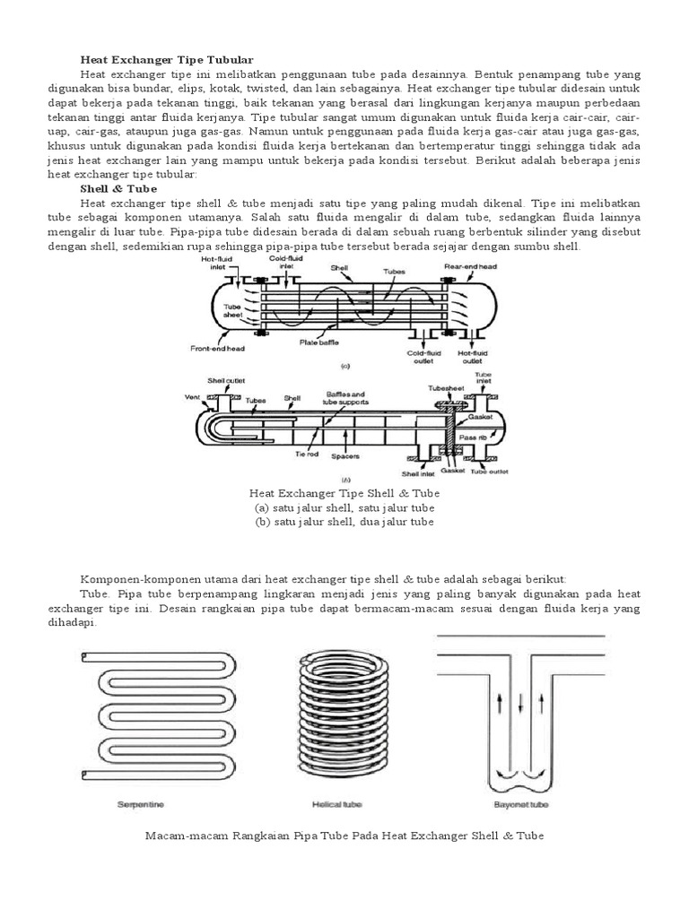 Jenis dan Desain Heat Exchanger Tubular | PDF | Griya & Taman