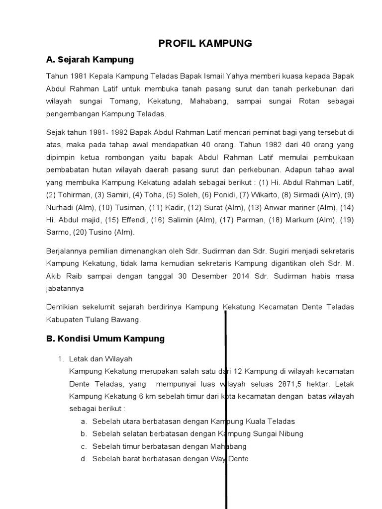 Profil Kampung | PDF