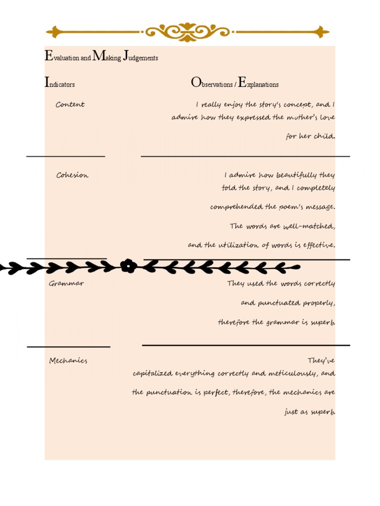 Evaluation and Making Judgements | PDF