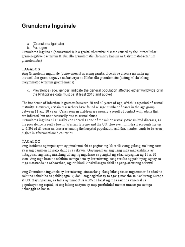 Granuloma Inguinale | PDF