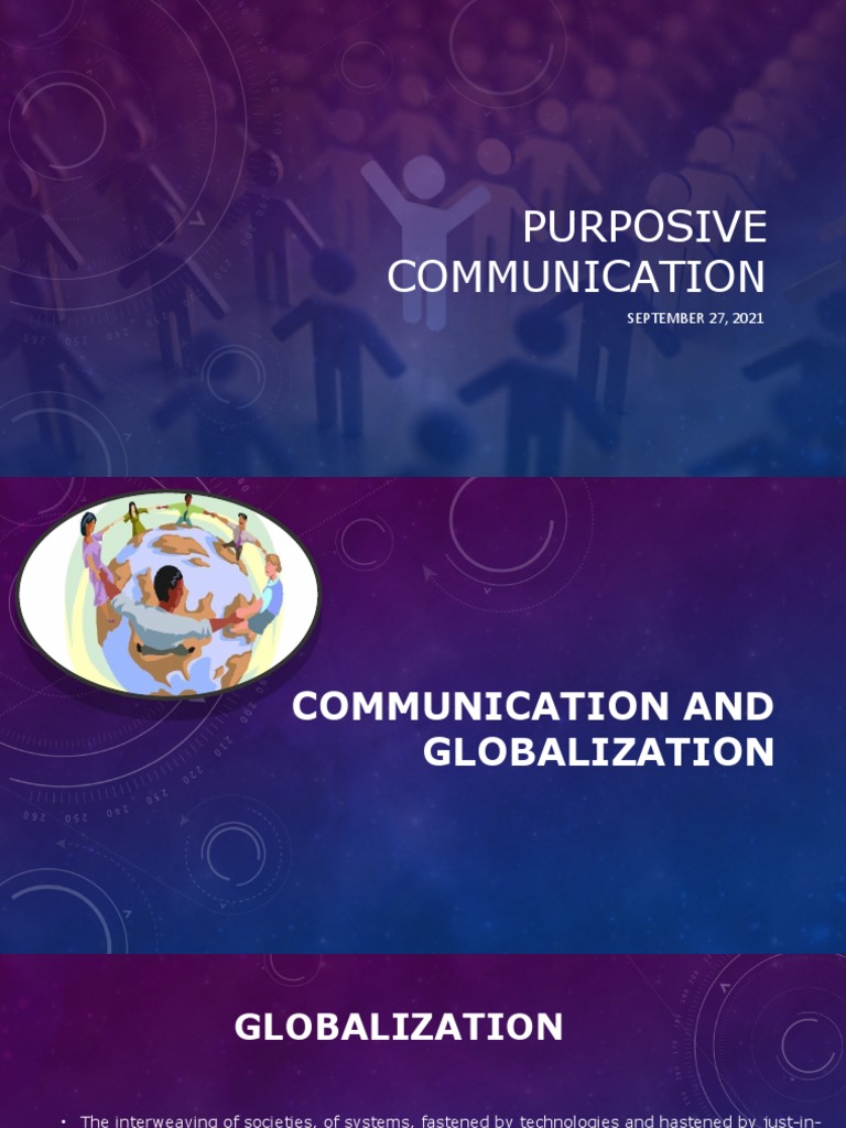 Lesson 2 Communication and Globalization | PDF | Globalization | Communication