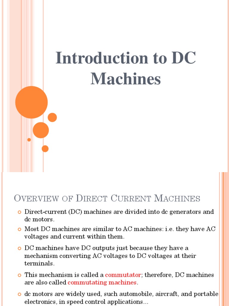DC Machines | PDF | Electric Motor | Electric Generator