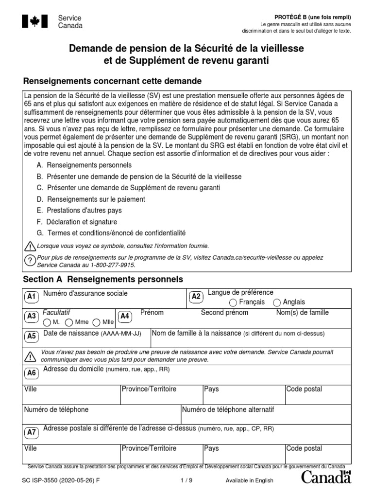 Isp 3550 | PDF | Canada | Impôt sur le revenu