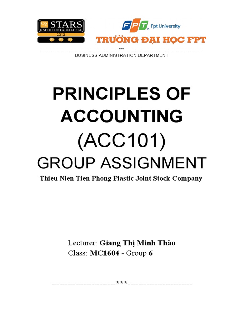 Principles of Accounting: Group Assignment | PDF | Revenue | Equity ...