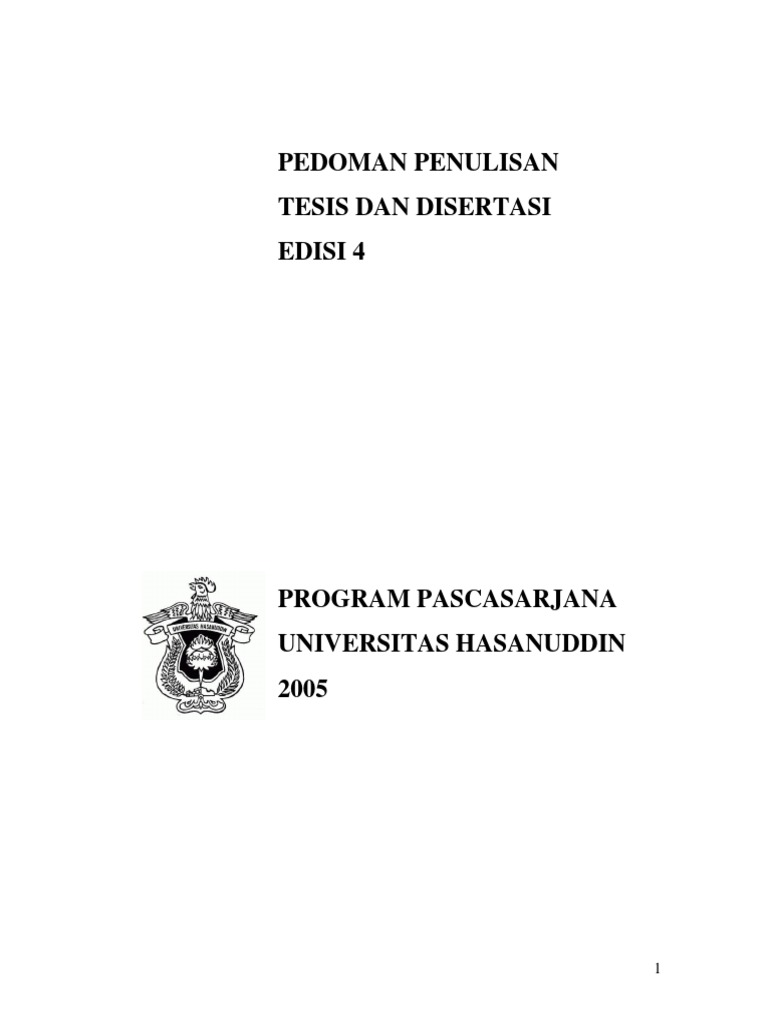 Pedoman Tesis dan Disertasi Unhas | PDF | Seni