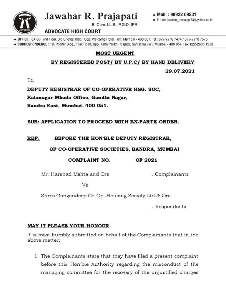 Application - Gagandeep CHS. | PDF | Law