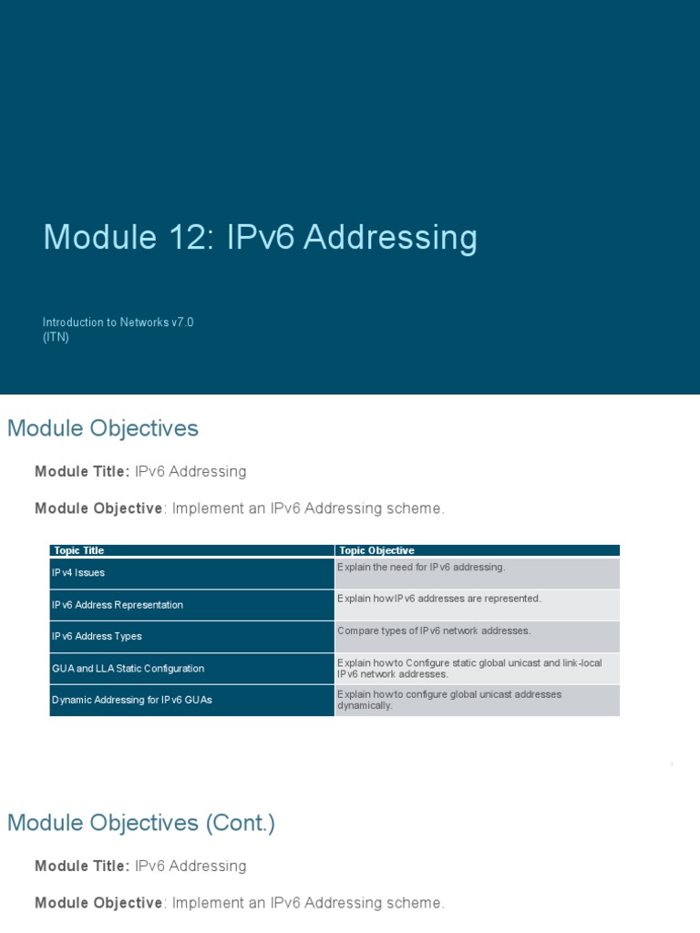Implementing IPv6 Addressing | PDF | I Pv6 | Ip Address