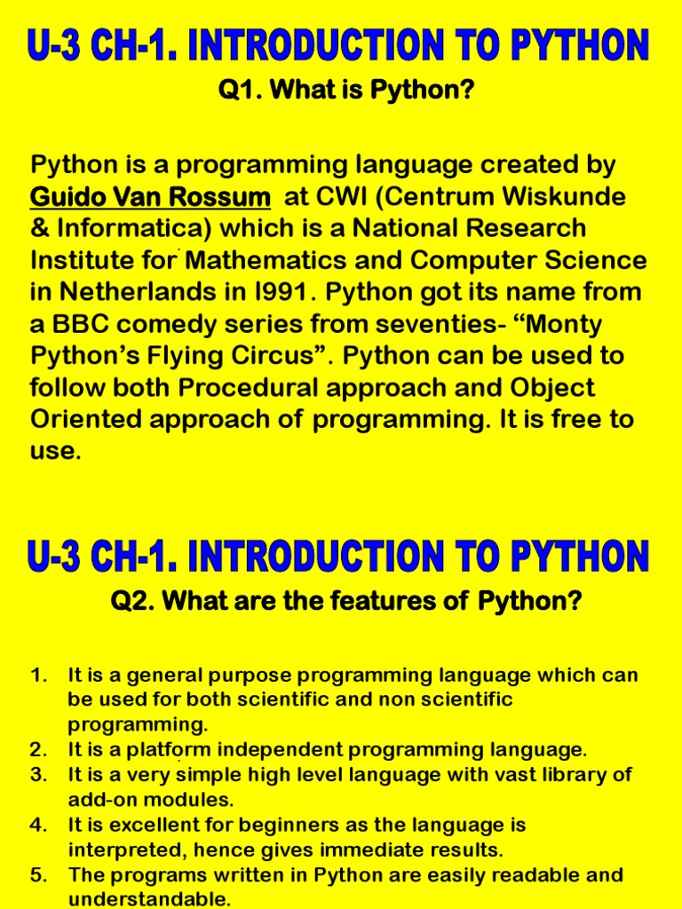 CH - 1 Getting Started With Python | PDF | Python (Programming Language) | Scripting Language