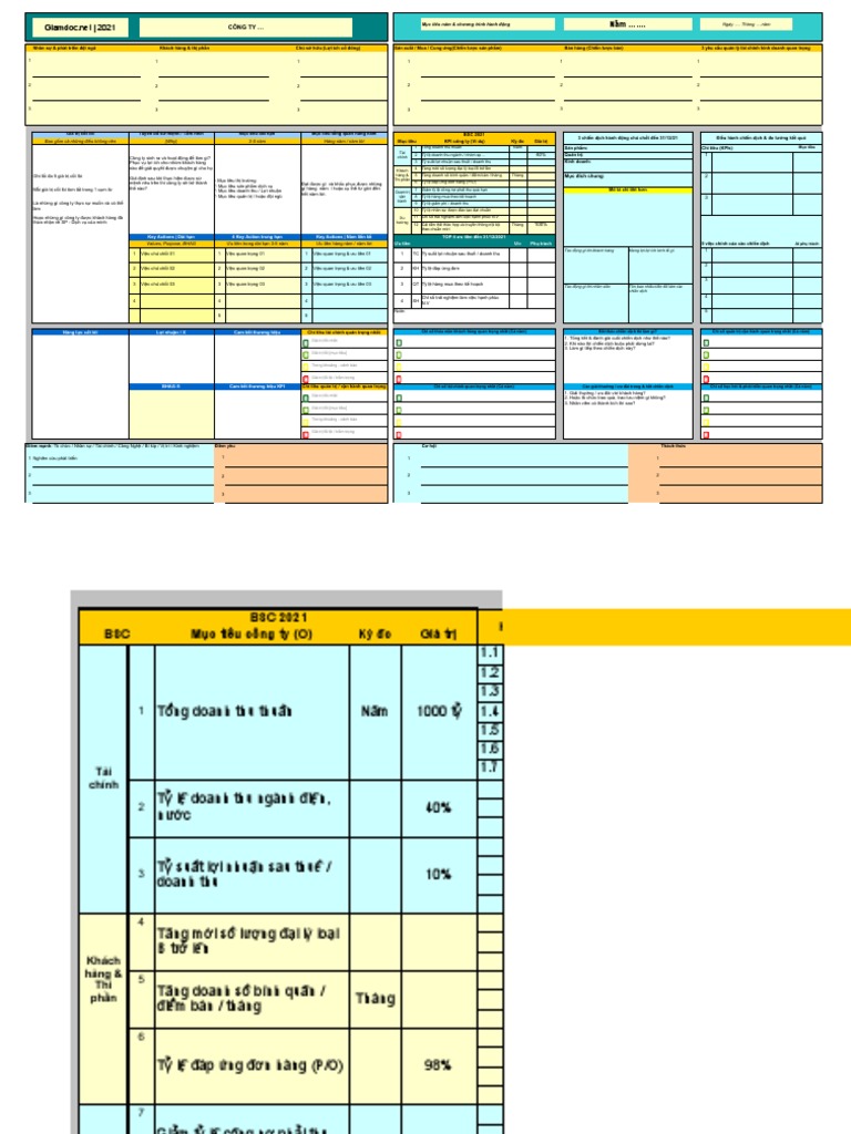 2c.ops BSC Okr 2021 Mau1 Huongdan | PDF