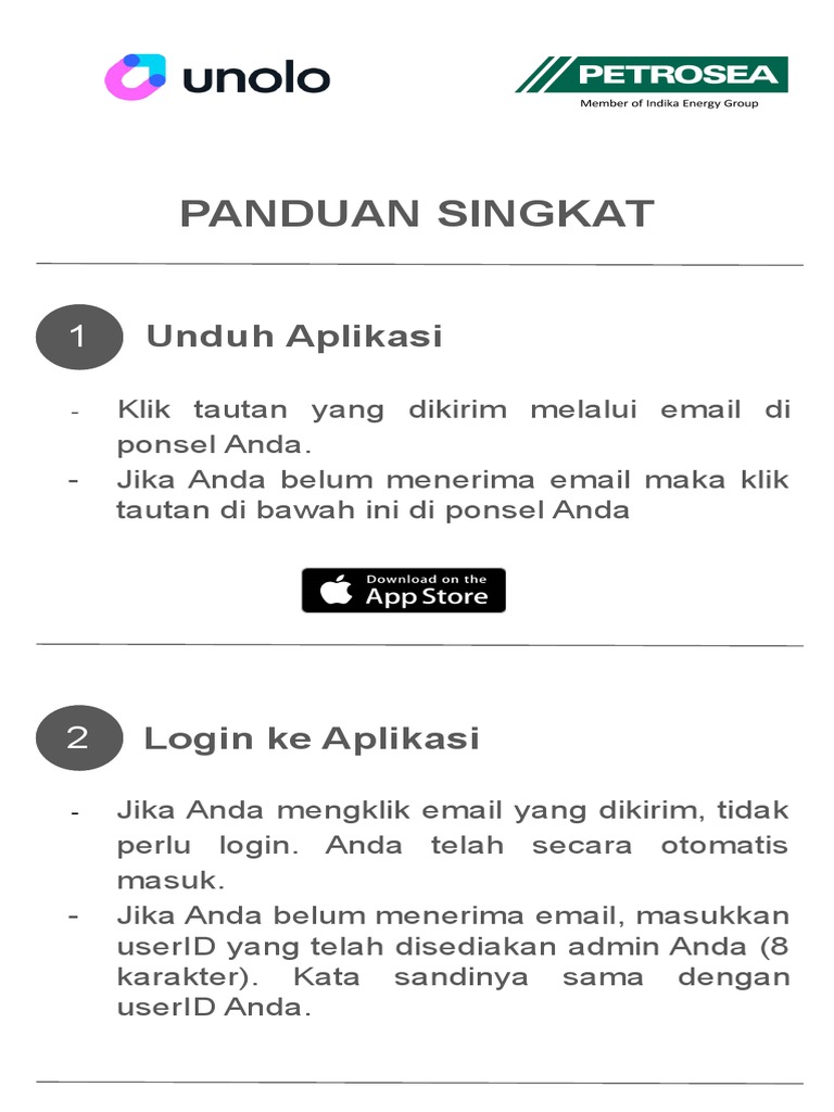 Panduan Singkat Unolo - iOS 1 | PDF | Bisnis