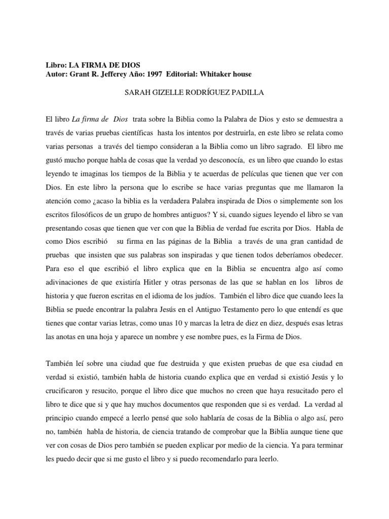 La Firma de Dios | PDF La Firma de Dios | PDF