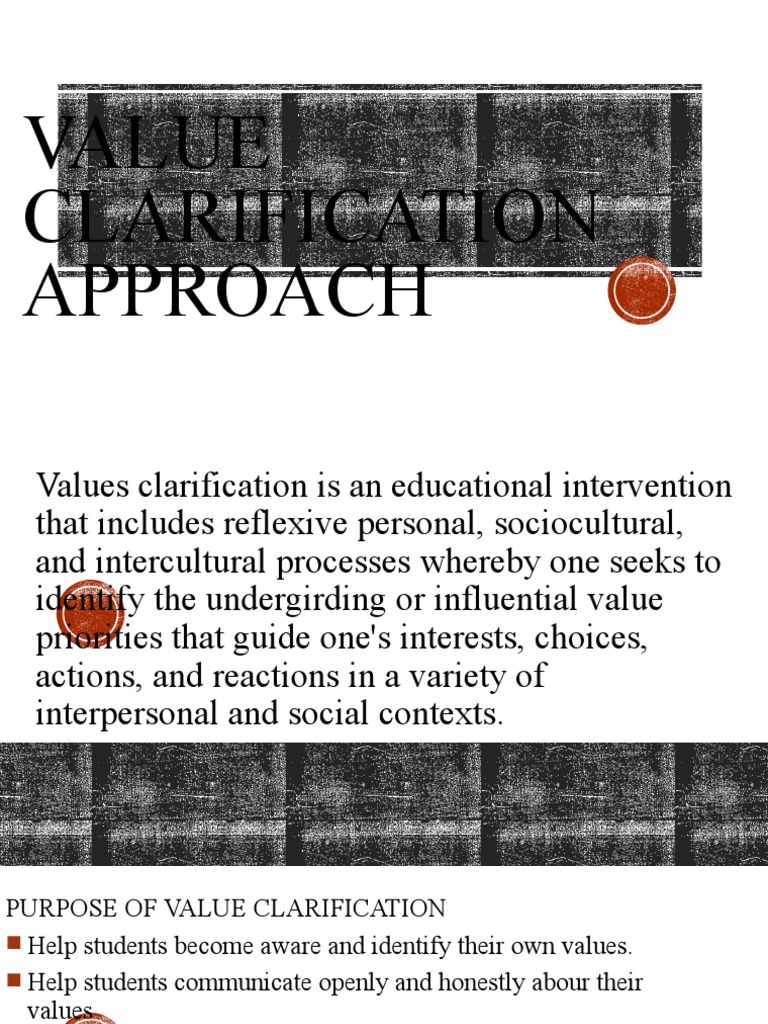 Values Clarification Approach Explained | PDF