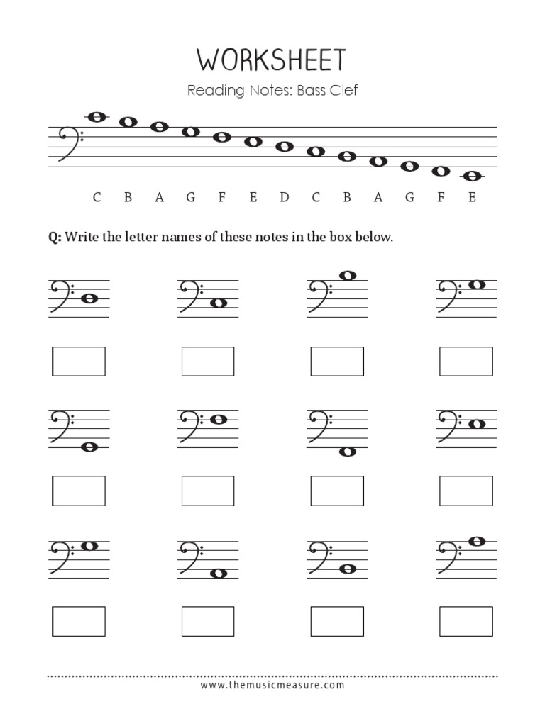 Reading Bass Clef | PDF