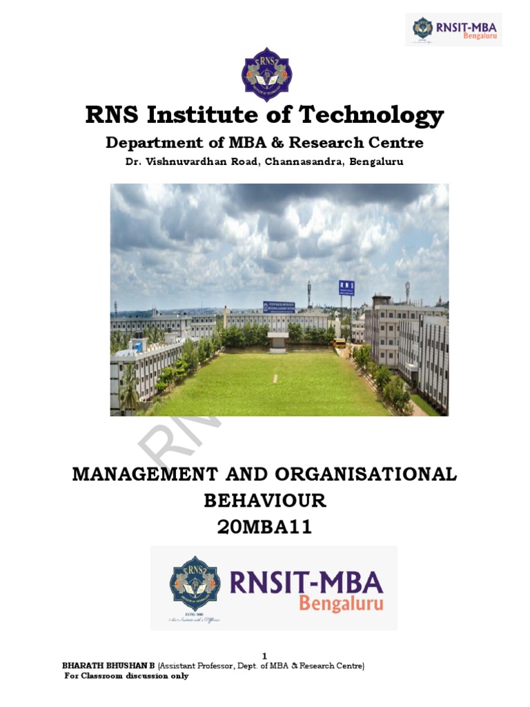 Mob - Module - 1 & 2 | PDF | Organizational Behavior | Employment