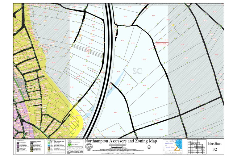 Zoning Map, Fair Street Extension, Northampton MA, Special Conservancy ...