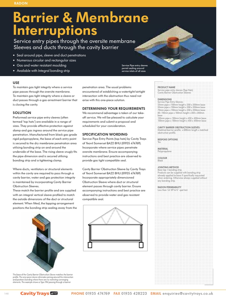 Barrier & Membrane Interruptions | Download Free PDF | Pipe (Fluid ...