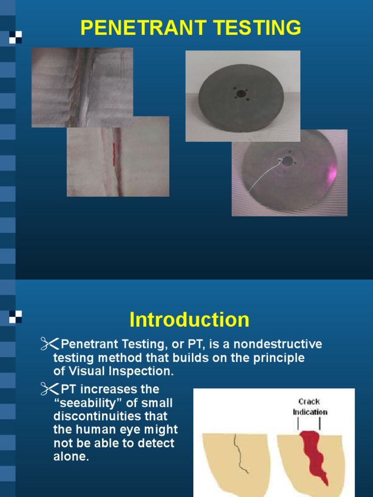 NDT - Penetrant Test | PDF | Nondestructive Testing | Chemistry