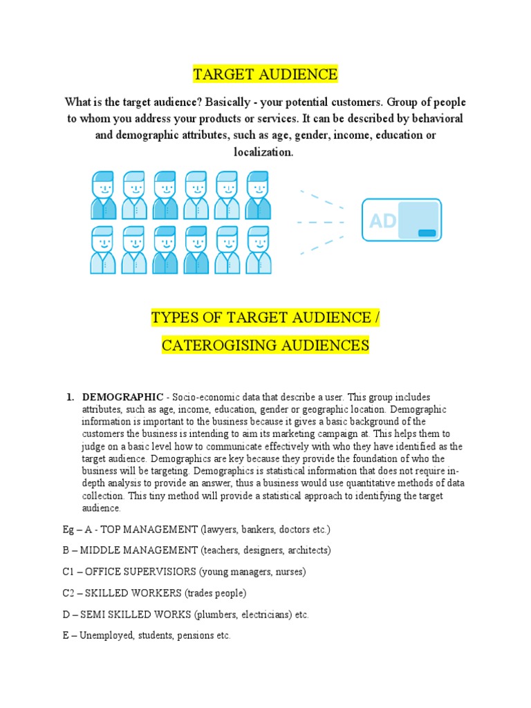 Target Audience & Types of Advertising - Unit 2 | PDF | Target Audience ...