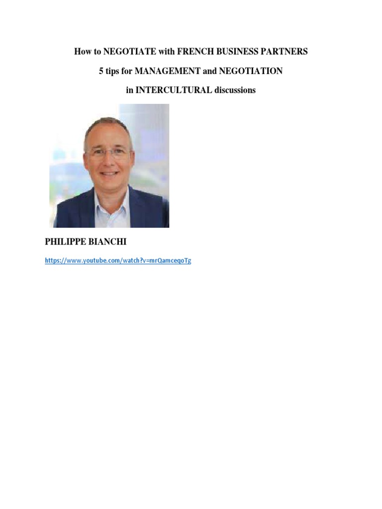 How To Negotiate With French Business Partners 5 Tips For Management ...