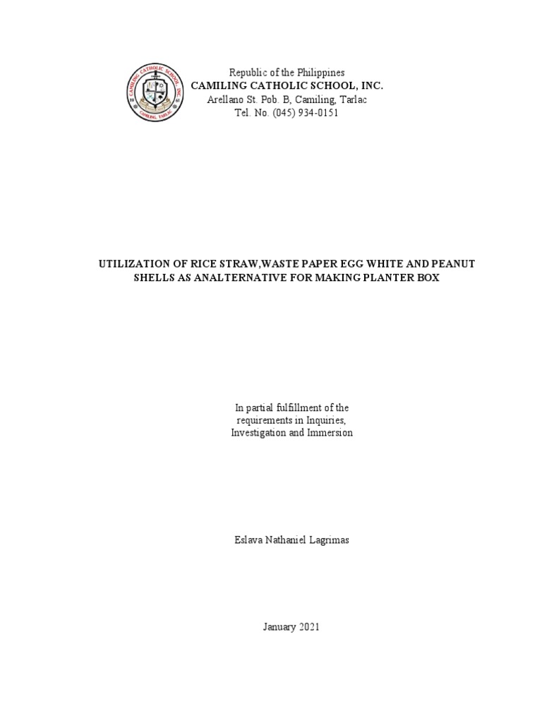 Capstone Template 1 2 | PDF | Banana | Stormwater