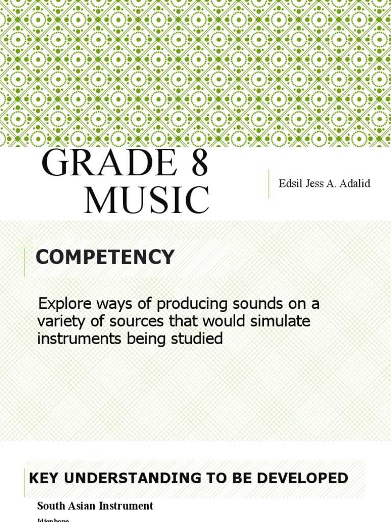 Grade 8 Music (Quarter 3 Week 3) | PDF | Musical Instruments | String ...