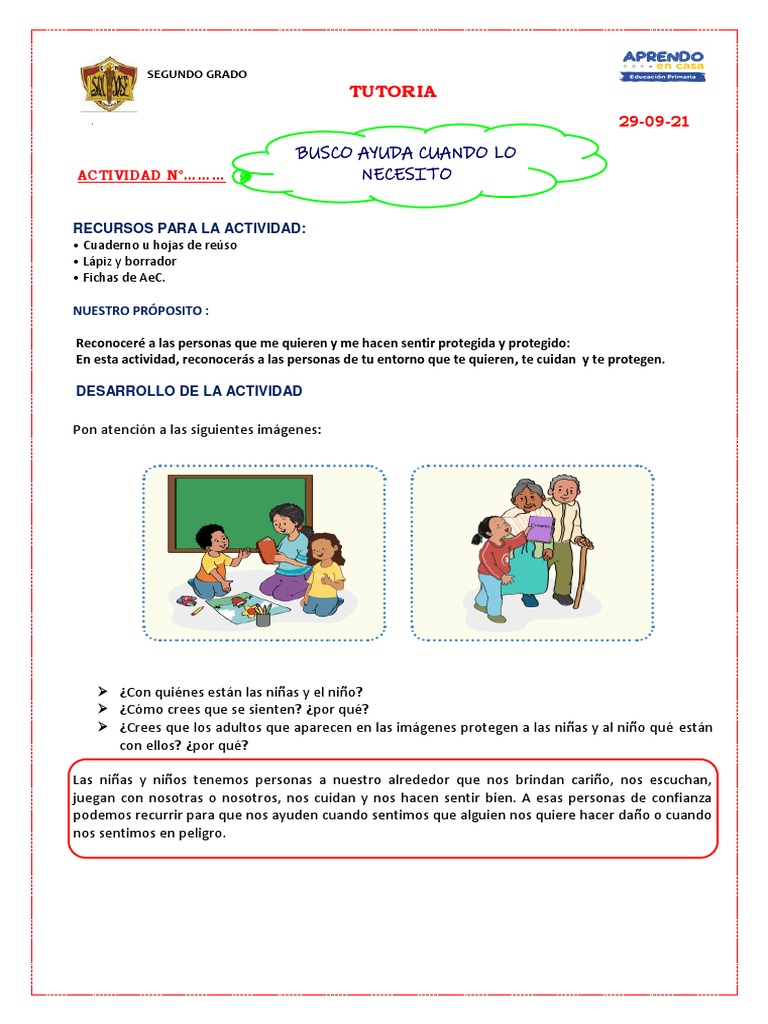 Actividad de Tutoría (29-09-21) | PDF