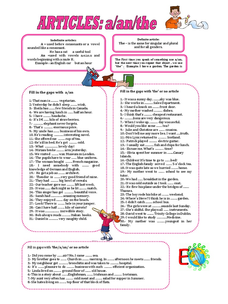 Article a- An- The Exercise （功课） | PDF | Linguistics