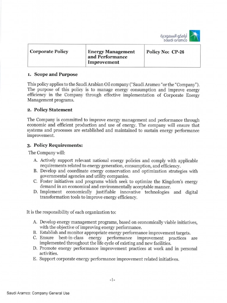 CP-26 - Energy Policy Statement New | PDF