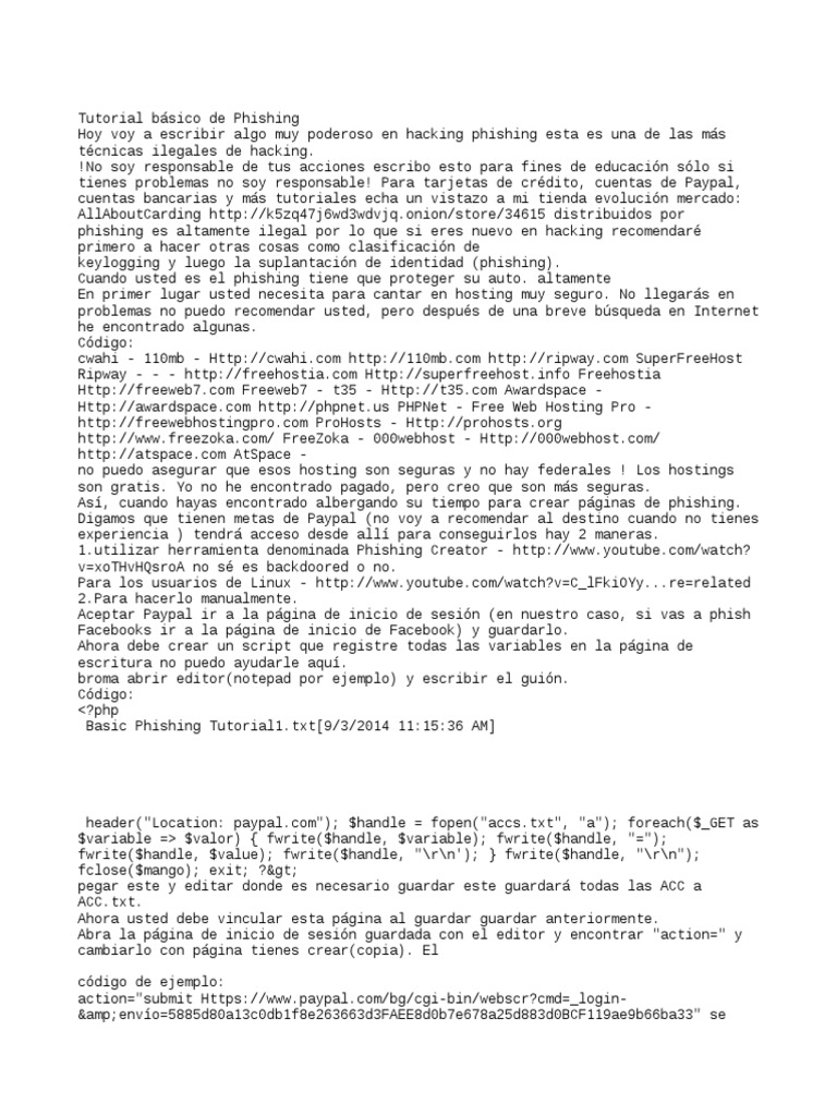 Basic Phishing Tutorial1 | PDF | Suplantación de identidad | ciberespacio