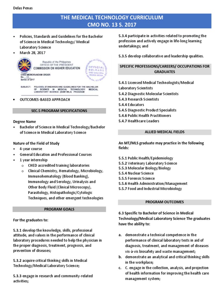 Medical Technology Curriculum Overview | PDF | Health Care | Health ...