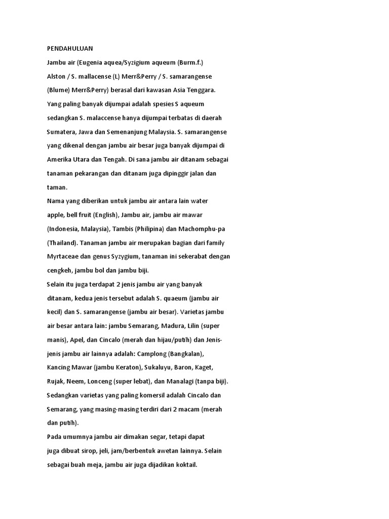 Panduan Lengkap Jambu Air | PDF