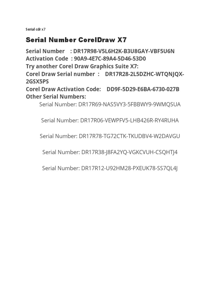 Serial CDR x7 | PDF