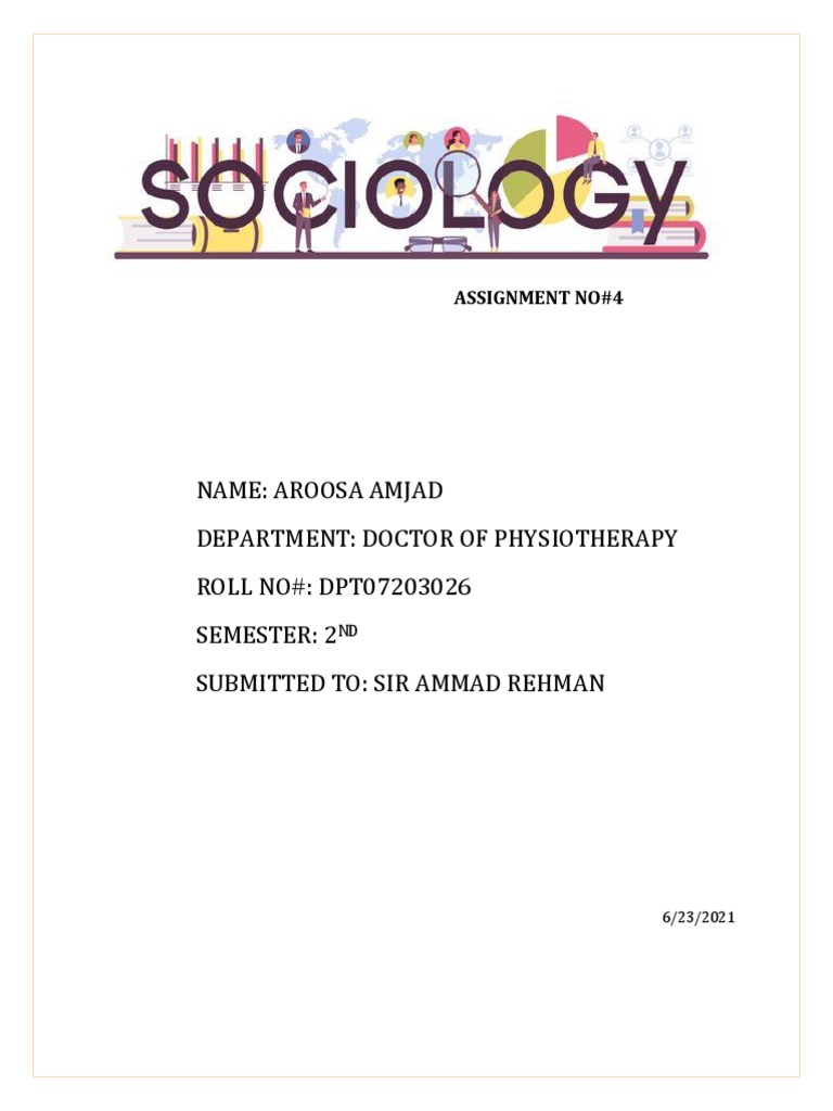 Sociology Assignment 4 | PDF | Social Group | Psychological Concepts