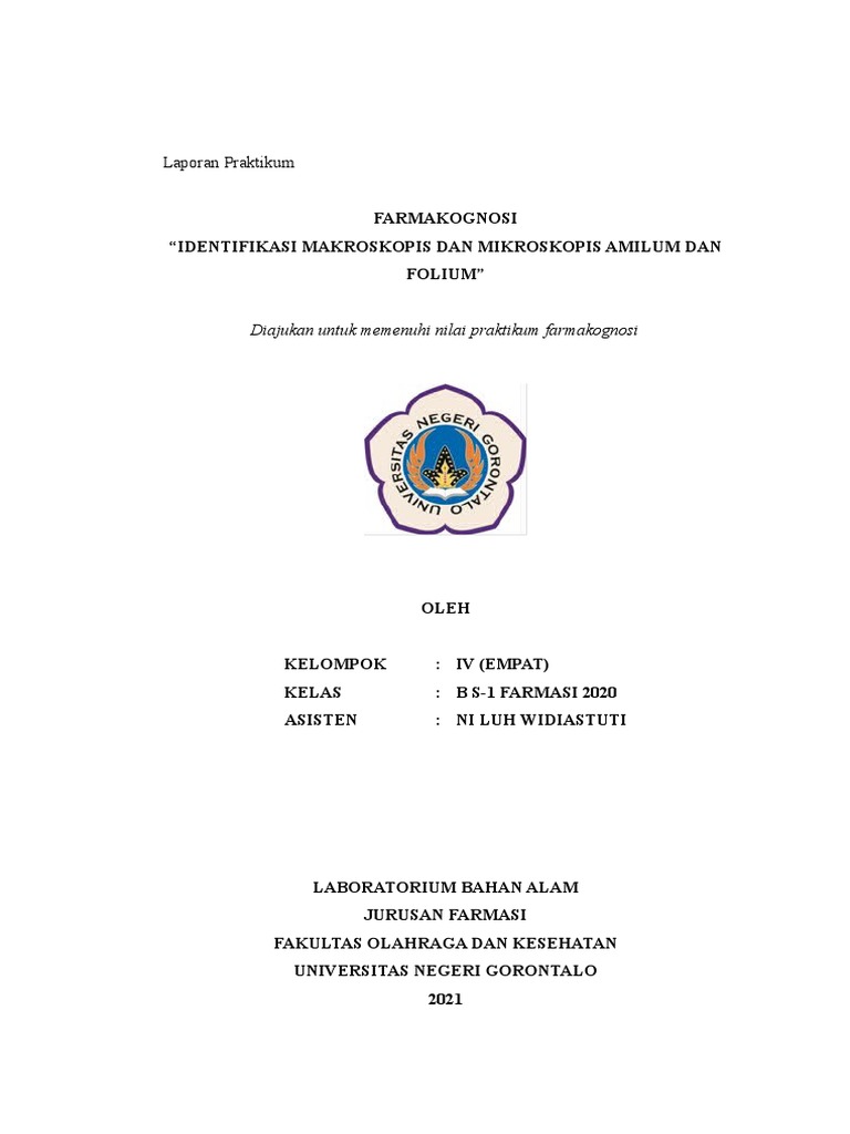 Laporan Praktikum Amilum Dan Folium Acc | PDF