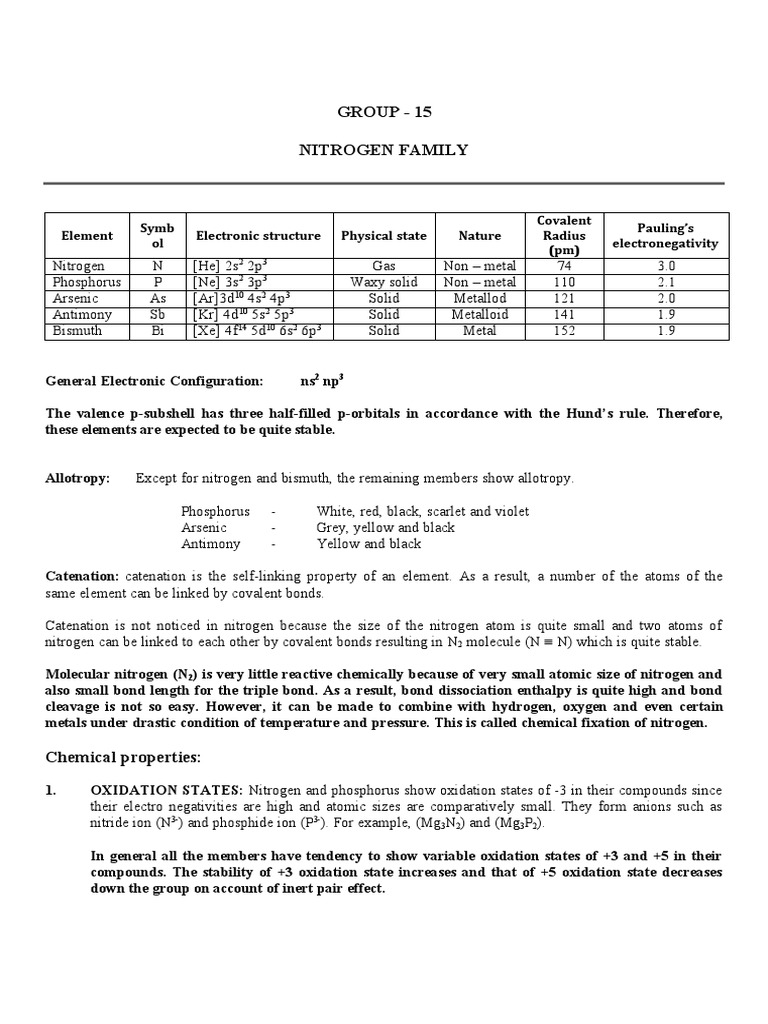 Class 12 P - Block Elements | PDF | Chlorine | Chemical Bond