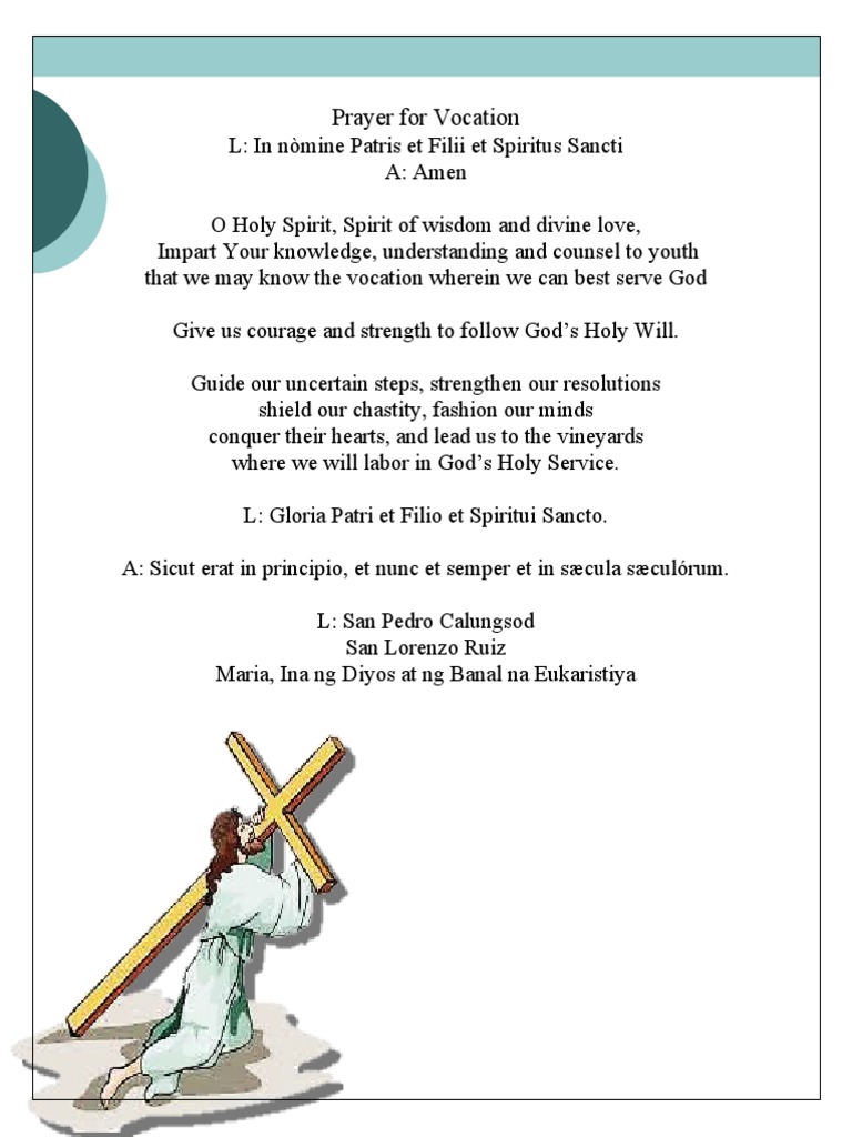 Prayer For Vocation | PDF | Self-Improvement | Religion & Spirituality
