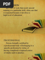 Elements of A Profession | PDF | Professional Certification | Profession