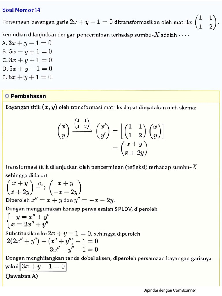 Pemb Transformasi Geometri | PDF