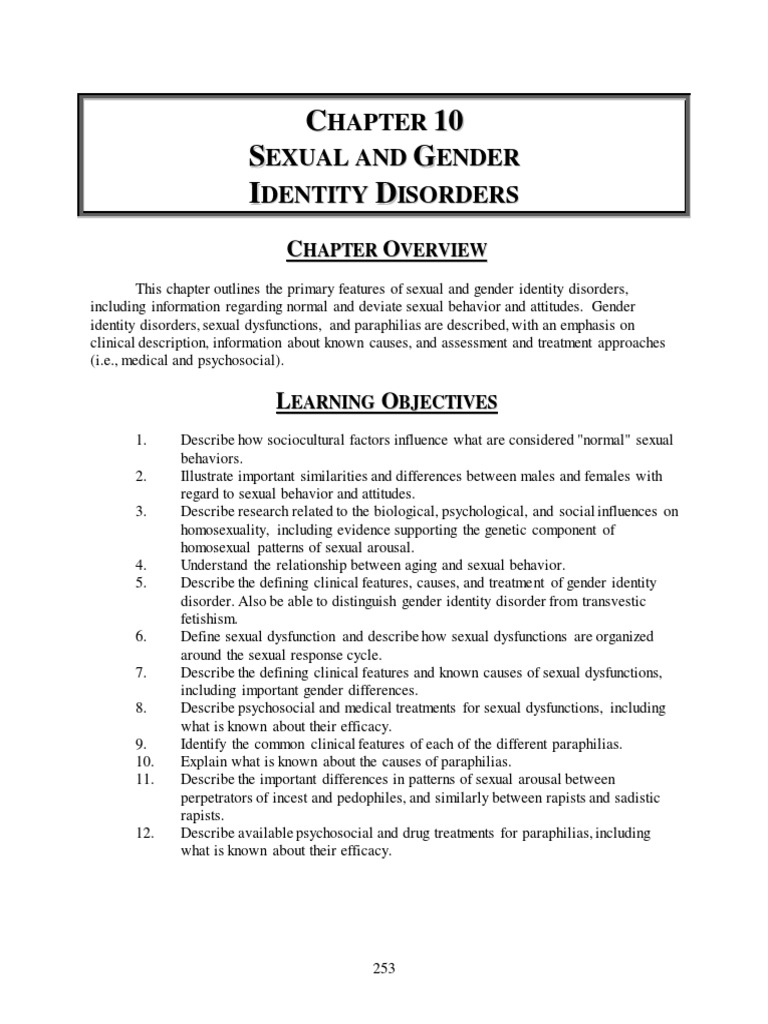Sexual and Gender Identity | PDF | Sexual Dysfunction | Pedophilia