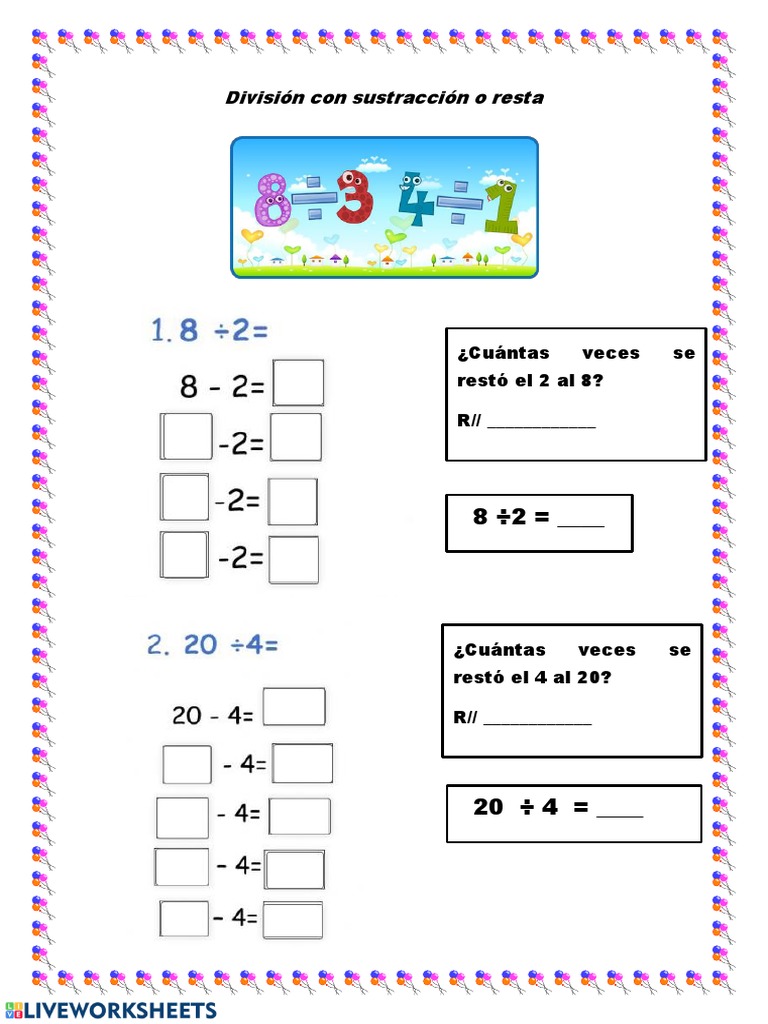Division Con Resta Sucesiva | PDF
