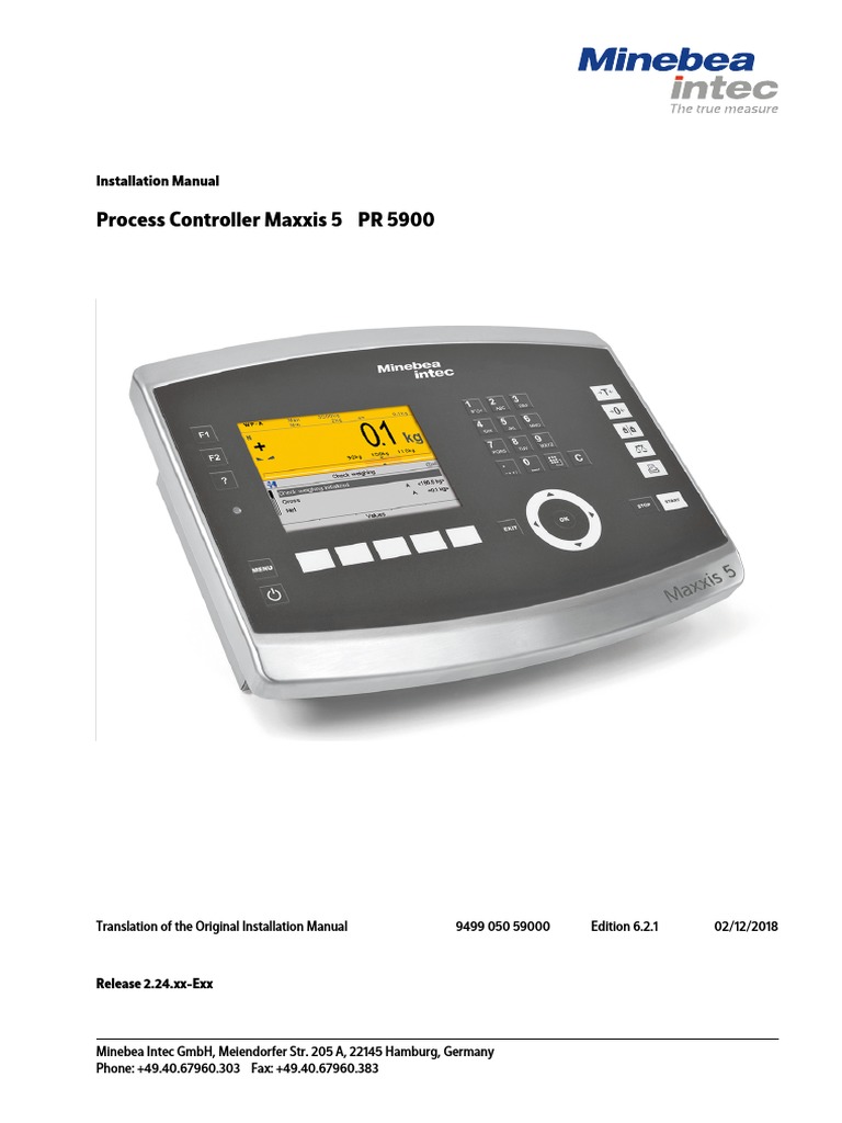 Process Controller Maxxis 5 PR 5900: Installation Manual | PDF | Power Supply | Usb