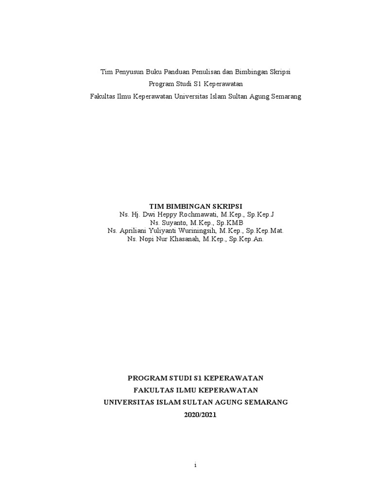 Panduan Skripsi 2020-2021 Genap | PDF