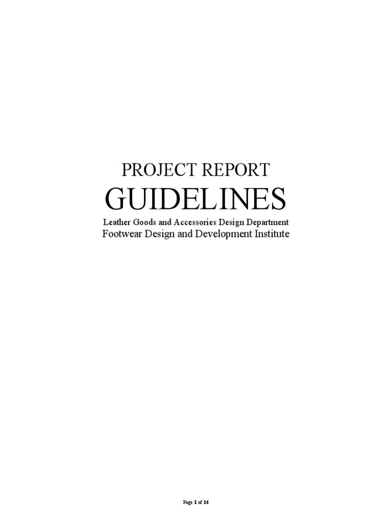 Project Guidelines | PDF | Thesis
