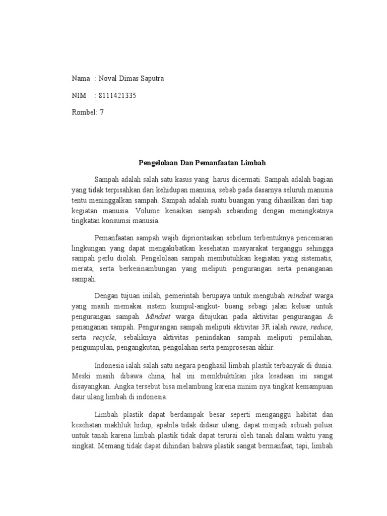 Essay UTS Konservasi | PDF